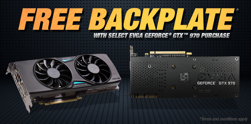 EVGA Springtime Free GTX 970 Backplate Offer - Modders Inc