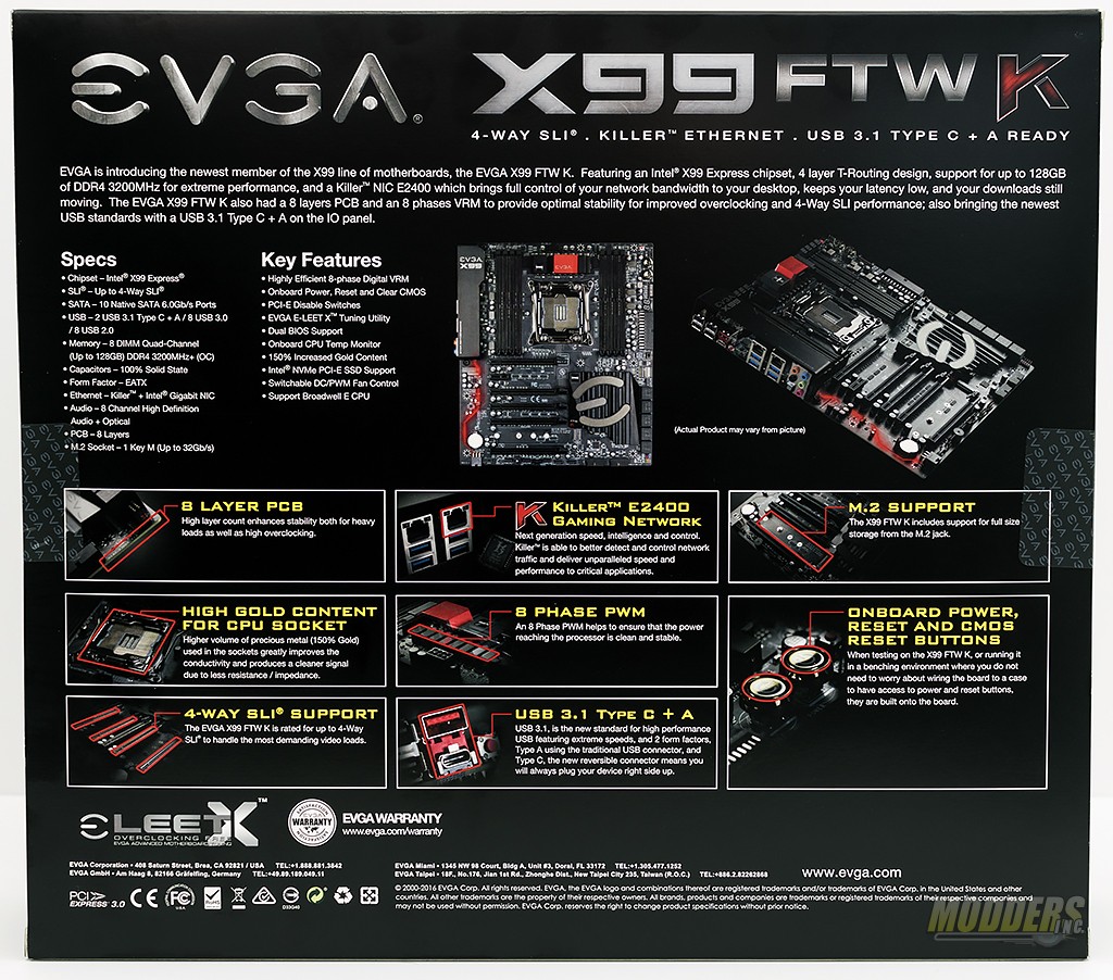 EVGA X99 FTW K Motherboard Review - Modders Inc