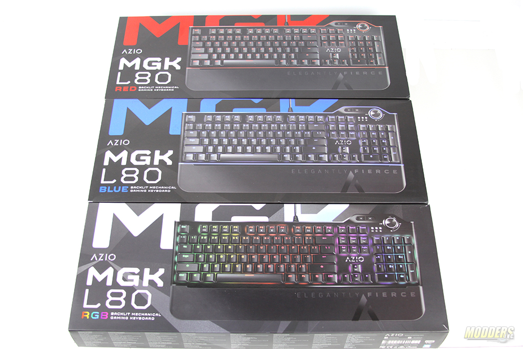 AZIO MGK L80 Mechanical Keyboard Lineup Review - Modders Inc