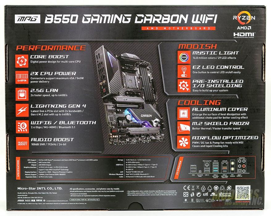 MSI MPG B550 Gaming Carbon WIFI Motherboard Review - Modders Inc