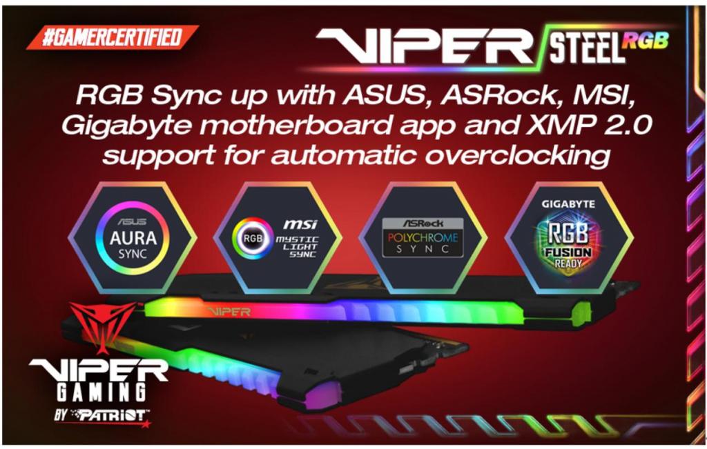 VIPER GAMING Release High Capacity VIPER STEEL RGB Memory Modules And ...